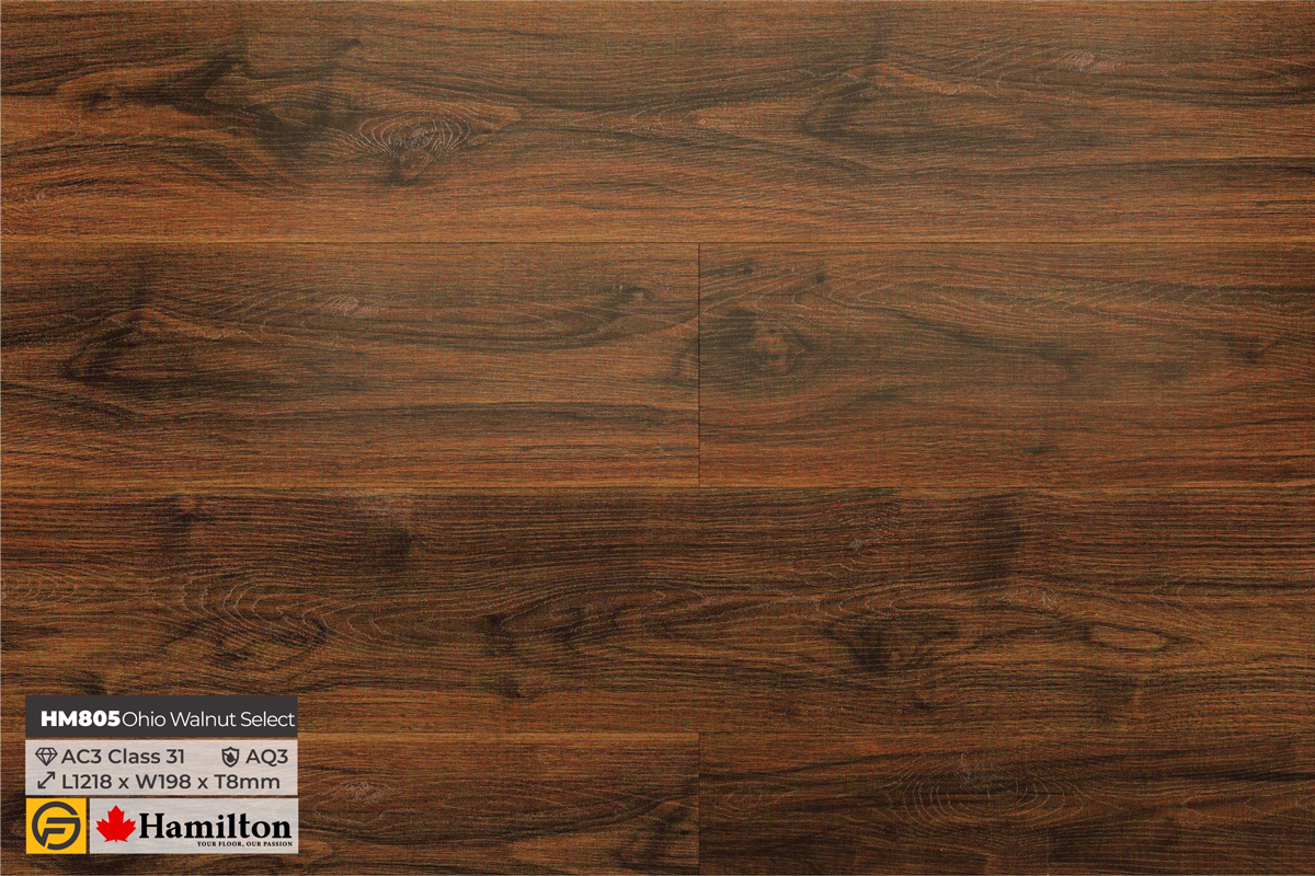 Hamilton Flooring HM805 Ohio Walnut Select - 8mm - AC3 - AQ4